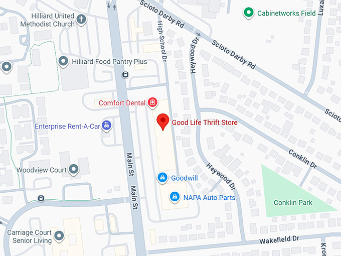 16. good life thrift store map