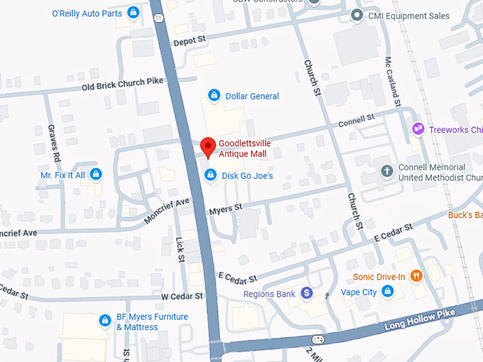 16. goodlettsville antique mall map