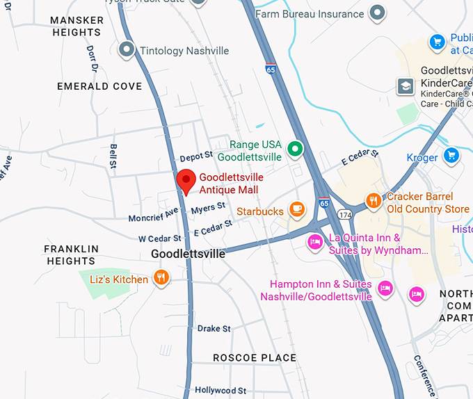 16. goodlettsville antique mall map