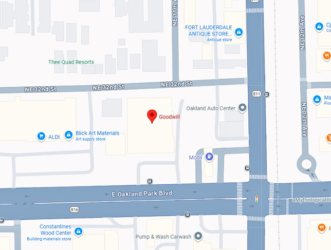 16. goodwill (1099 e oakland park blvd) map