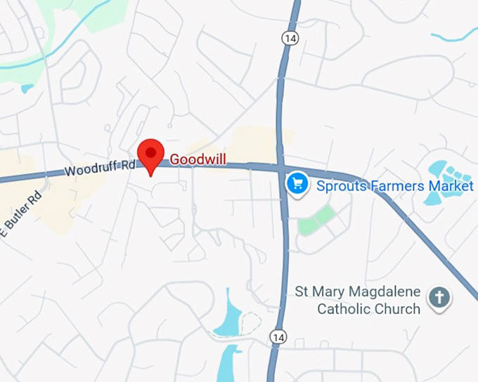 16. goodwill (1902 woodruff rd) map