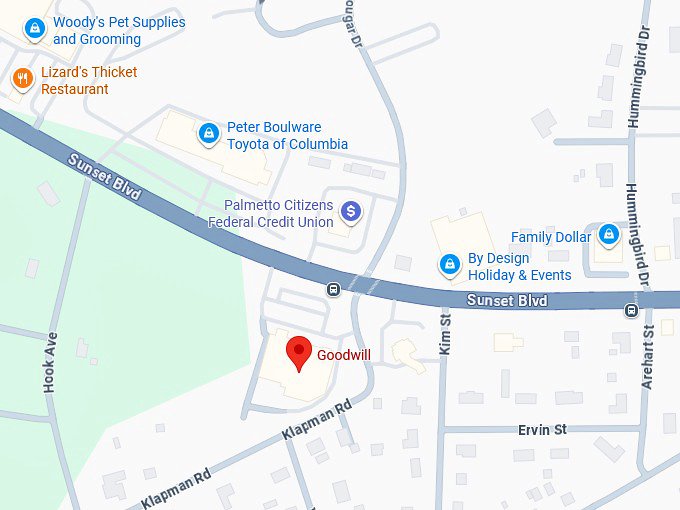 16. goodwill (2119 sunset blvd) map