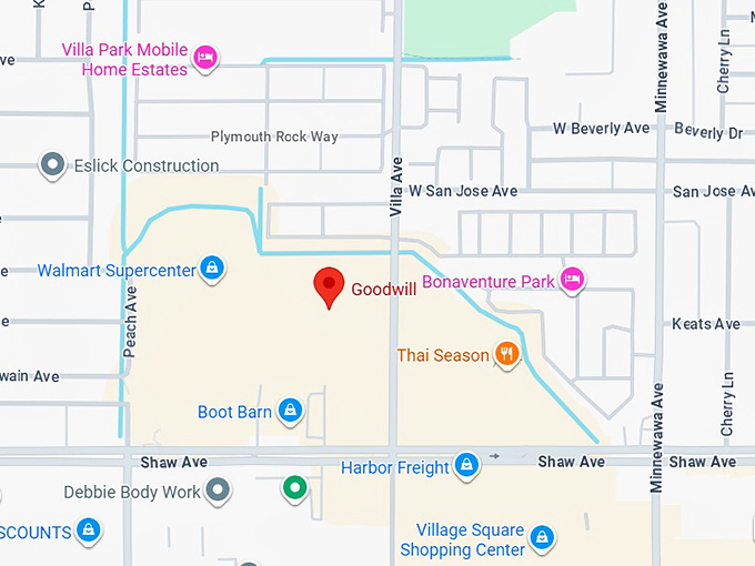 16. goodwill (239 w shaw ave) map