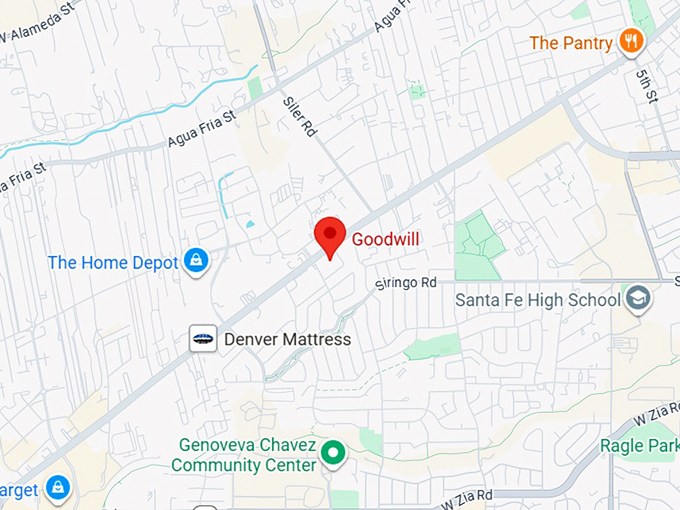 16. goodwill (3060 cerrillos rd) map
