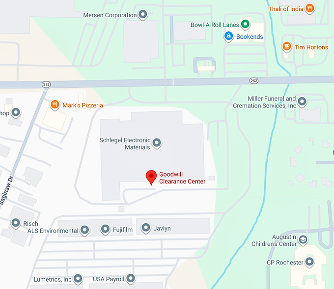 16. goodwill clearance center map