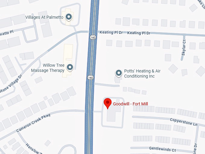 16. goodwill fort mill (2690 sc 160) map