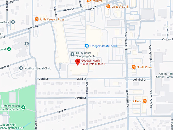 16. goodwill hardy court retail store & donation center (hardy court shopping center, 69 pass rd) map