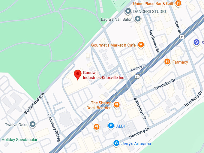 16. goodwill industries knoxville inc. (5020 5307 kingston pike) map