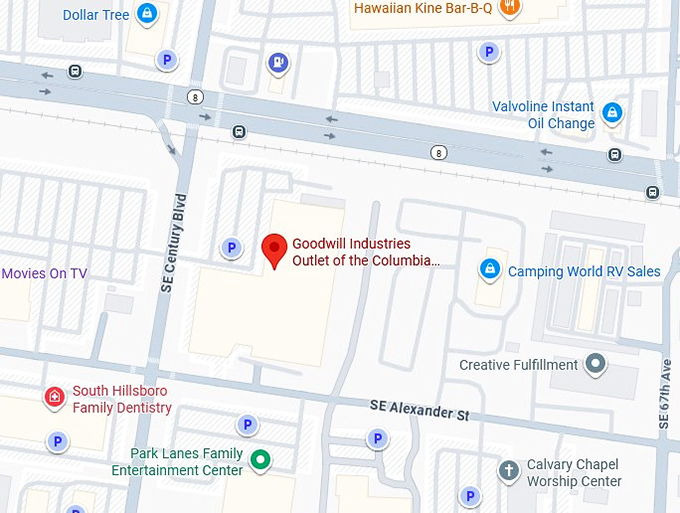 16. goodwill industries outlet of the columbia willamette map