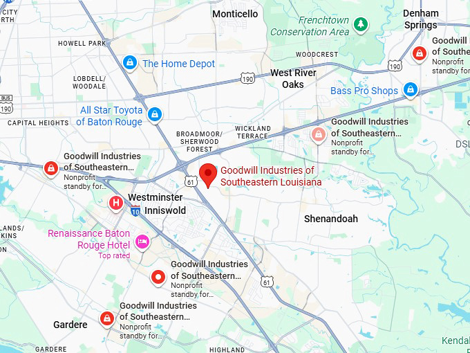 16. goodwill industries of southeastern louisiana map
