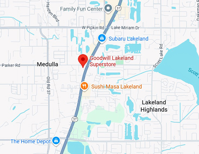 16. goodwill lakeland superstore (5411 florida ave s) map