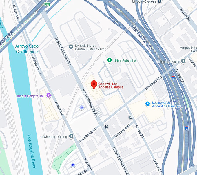 16. goodwill los angeles campus (342 n san fernando rd) map