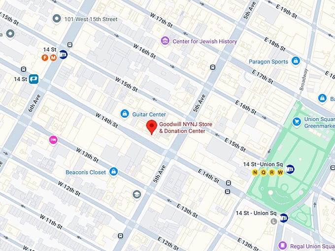 16. goodwill nynj store & donation center (7 w 14th st) map