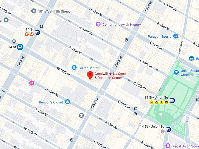 16. goodwill nynj store & donation center (7 w 14th st) map