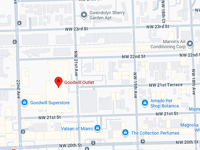 16. goodwill outlet (2121 nw 21st st) map