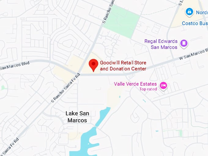 16. goodwill retail store and donation cente (685 s rancho santa fe rd) map