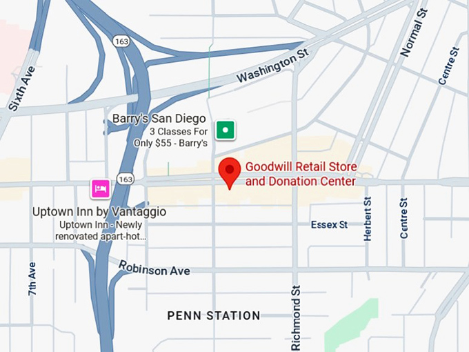16. goodwill retail store and donation center (1219 university ave) map