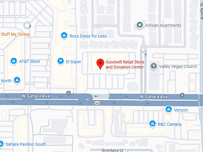 16. goodwill retail store and donation center (4580 w sahara ave) map