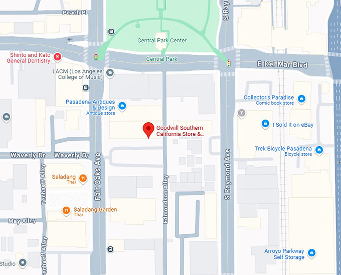 16. goodwill southern california store & donation center (340 s fair oaks ave) map