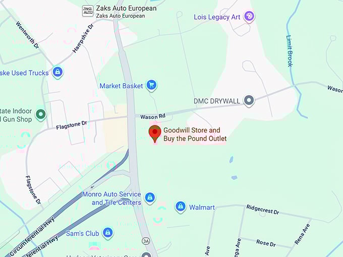 16. goodwill store and buy the pound outlet (9 wason rd) map