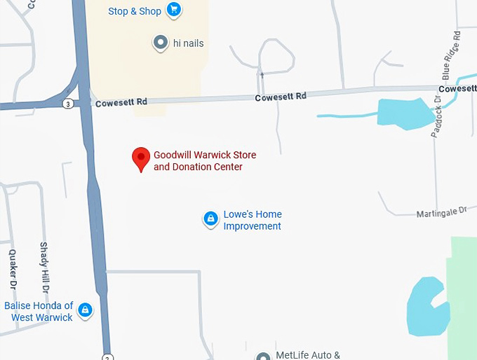 16. goodwill warwick store and donation center map