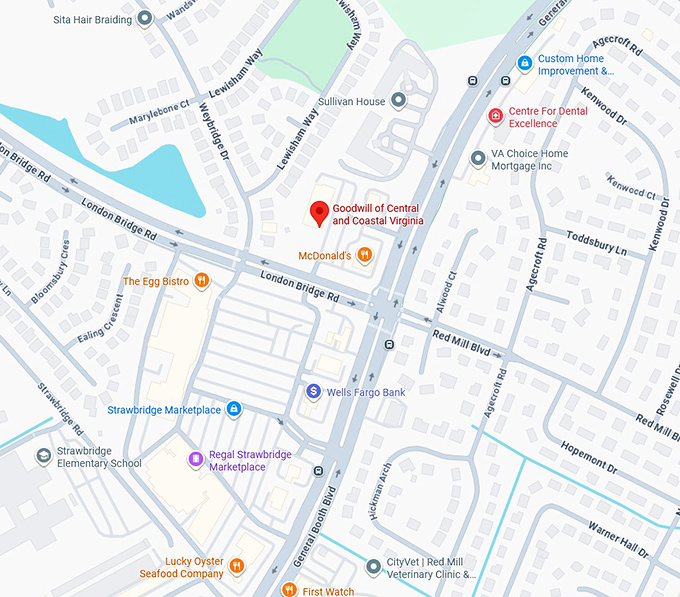 16. goodwill of central and coastal virginia (2093 general booth blvd) map