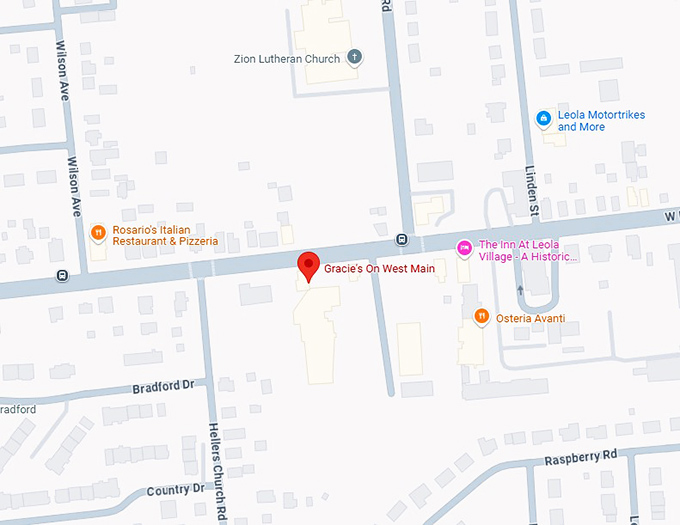 16. gracie's on west main map