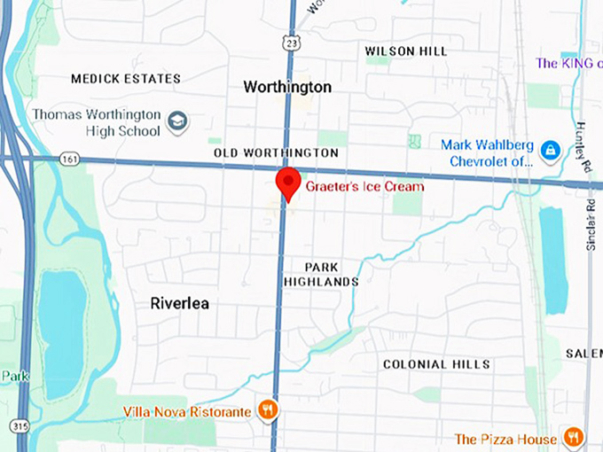 16. graeter's ice cream map