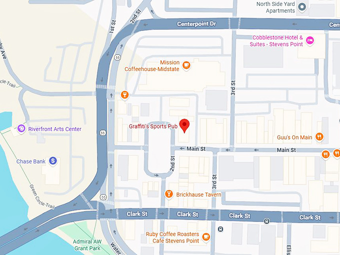 16. graffitti&rsquo;s sports pub map