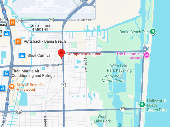 16. grampa's restaurant map