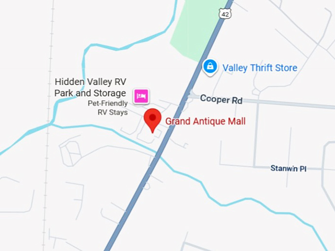 16. grand antique mall map