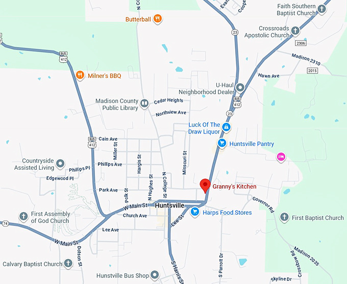 16. granny&rsquo;s kitchen map