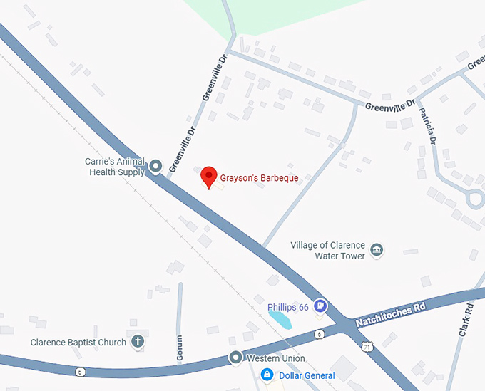 16. grayson’s barbeque map