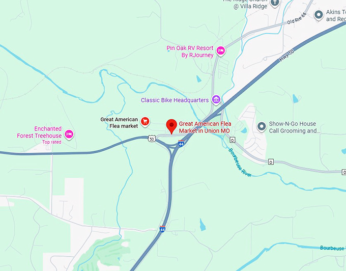 16. great american flea market in union mo map