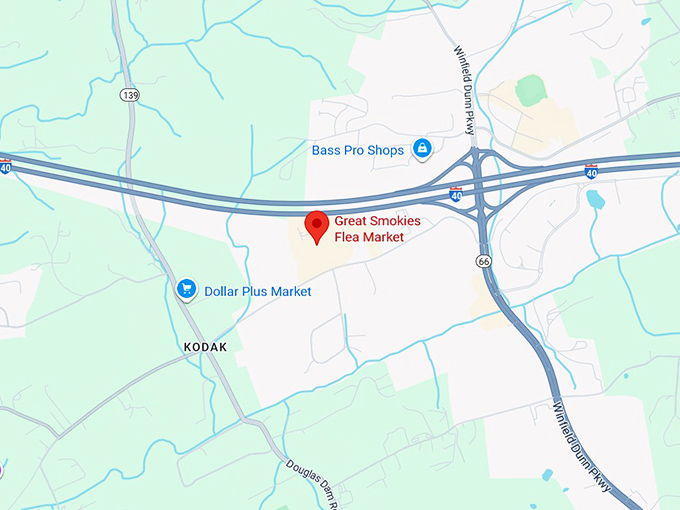 16. great smokies flea market map