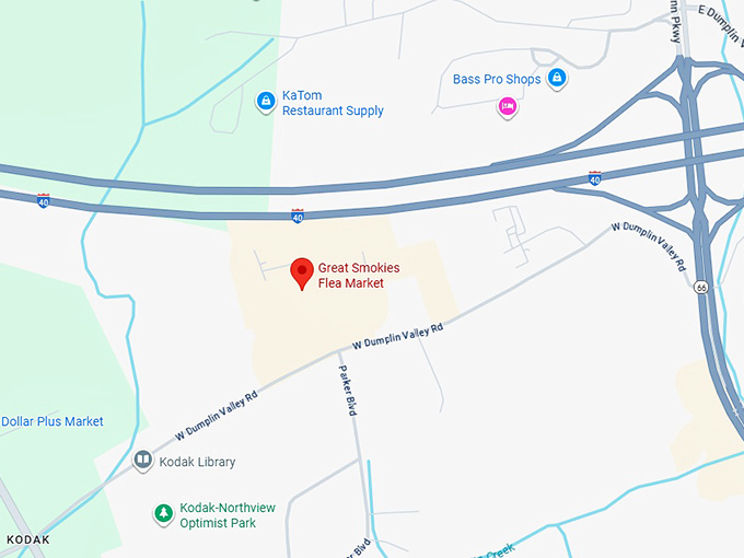 16. great smokies flea market map