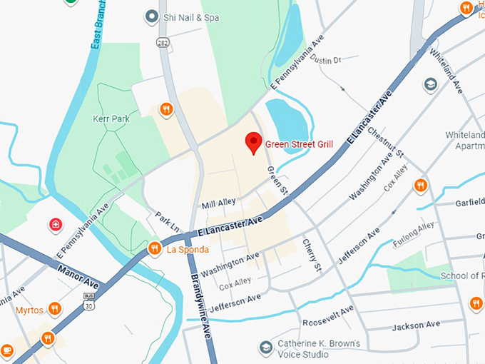 16. green street grill map