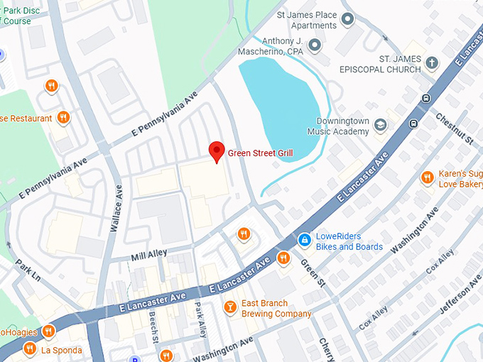 16. green street grill map