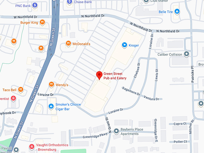 16. green street pub & eatery map