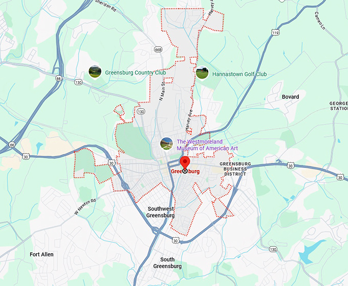 16. greensburg map