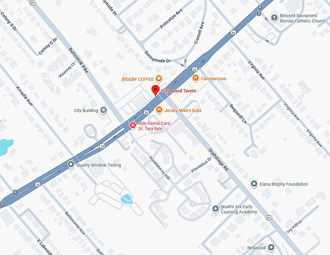 16. greyhound tavern map