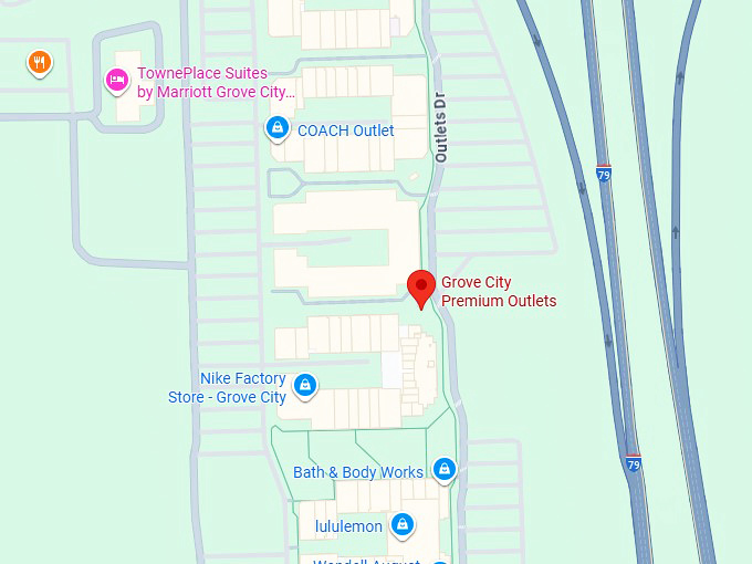 16. grove city premium outlets map
