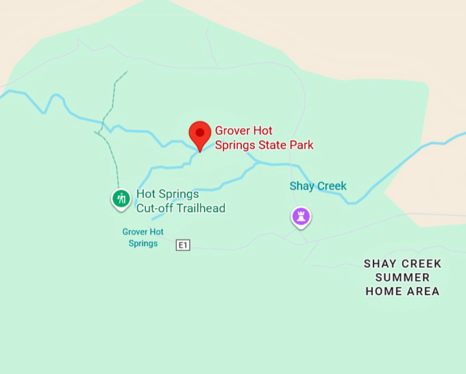 16. grover hot springs state park map
