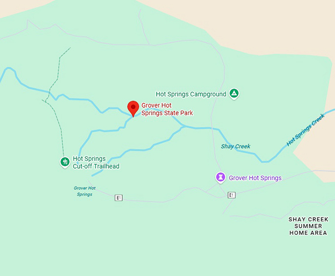 16. grover hot springs state park map