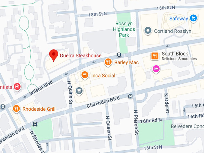 16. guerrera steakhouse map