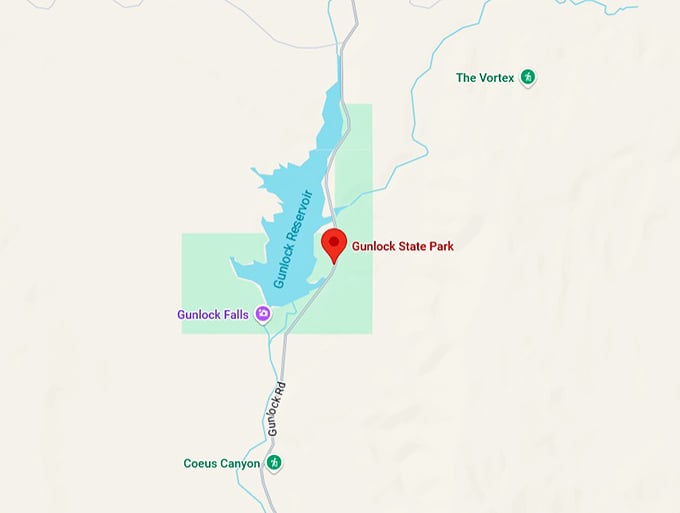 16. gunlock state park map