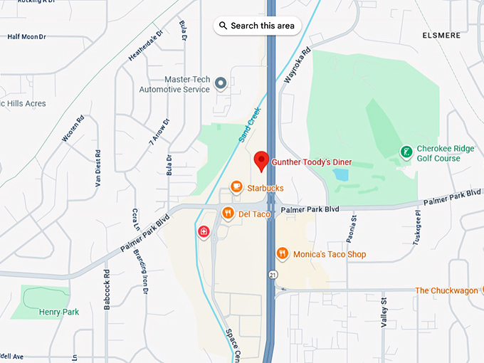 16. gunther toody's diner map