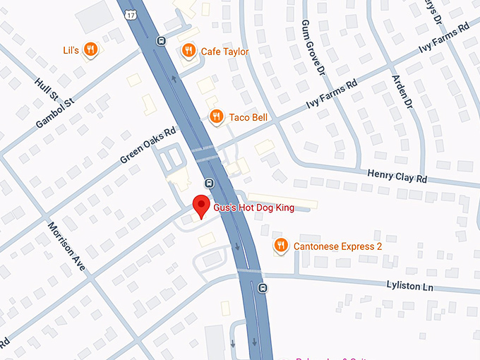 16. gus's hot dog king map