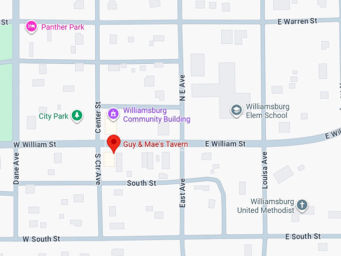 guy & mae&rsquo;s tavern map