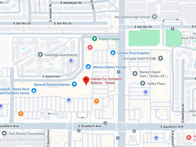16. habitat for humanity restore tempe map